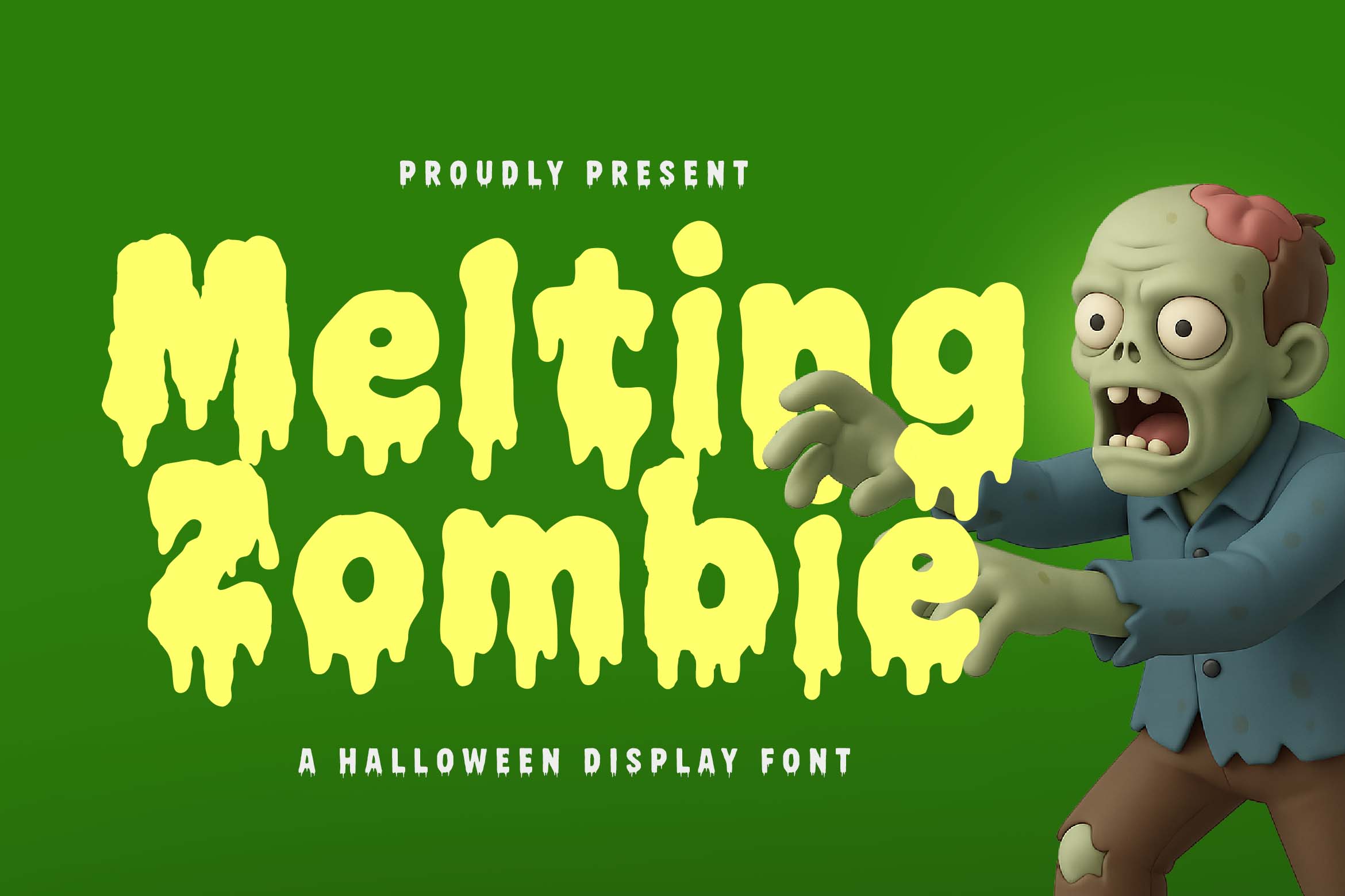 Melting Zombie - Halloween Font - Primefont.com